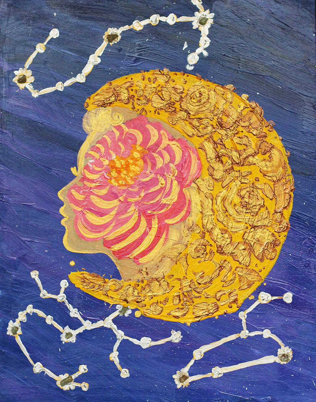 Luna, the Waxing Crescent Moon Fine Art Print – Helen Creates Beauty